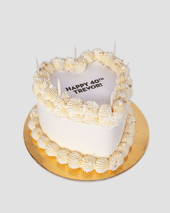 Burn Away Heart Cake - Custom Celebration Cake Jenna Rae Cakes