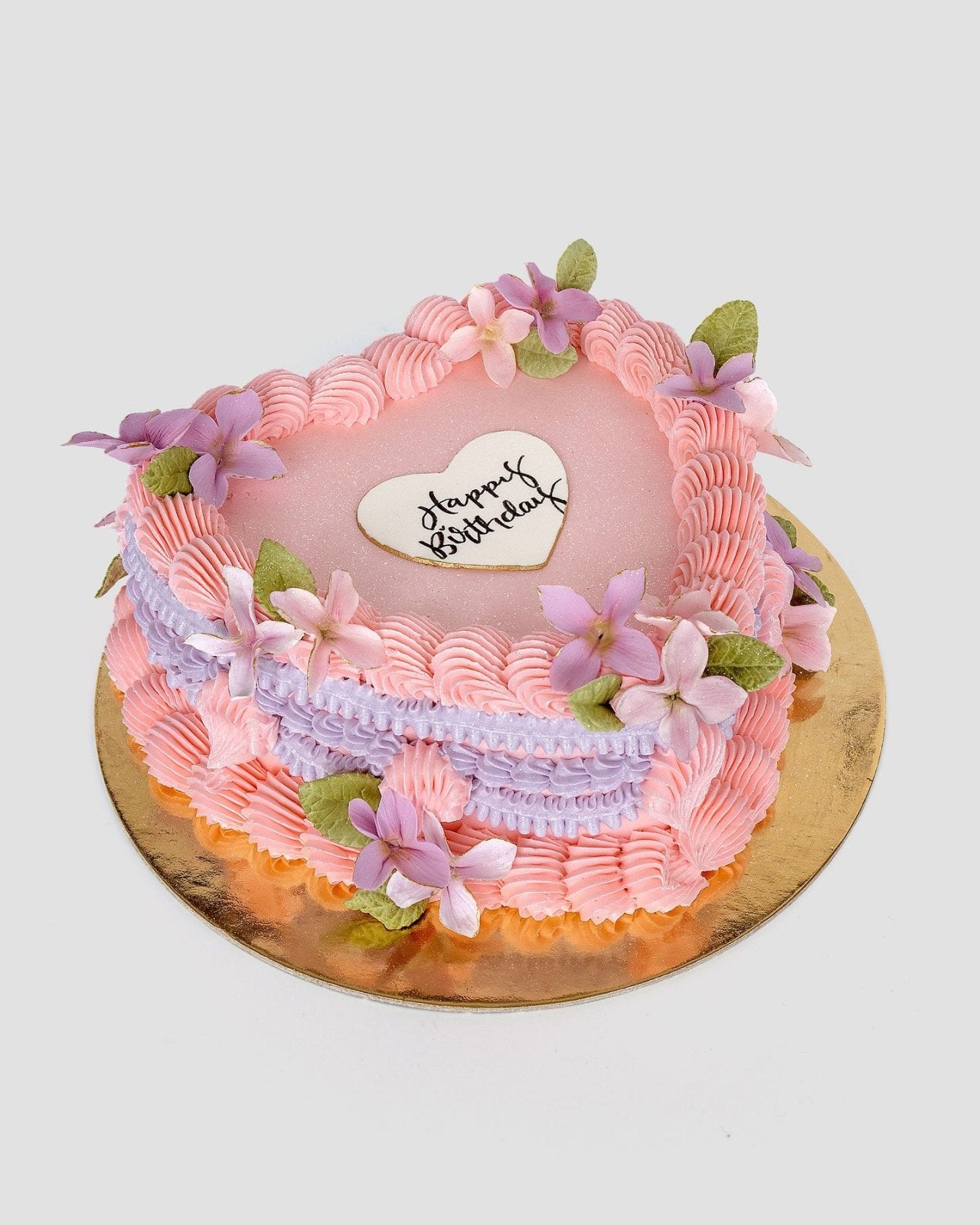 Sugar Flower Heart Cake - Elegant Wedding and Celebration Cakes – Jenna ...